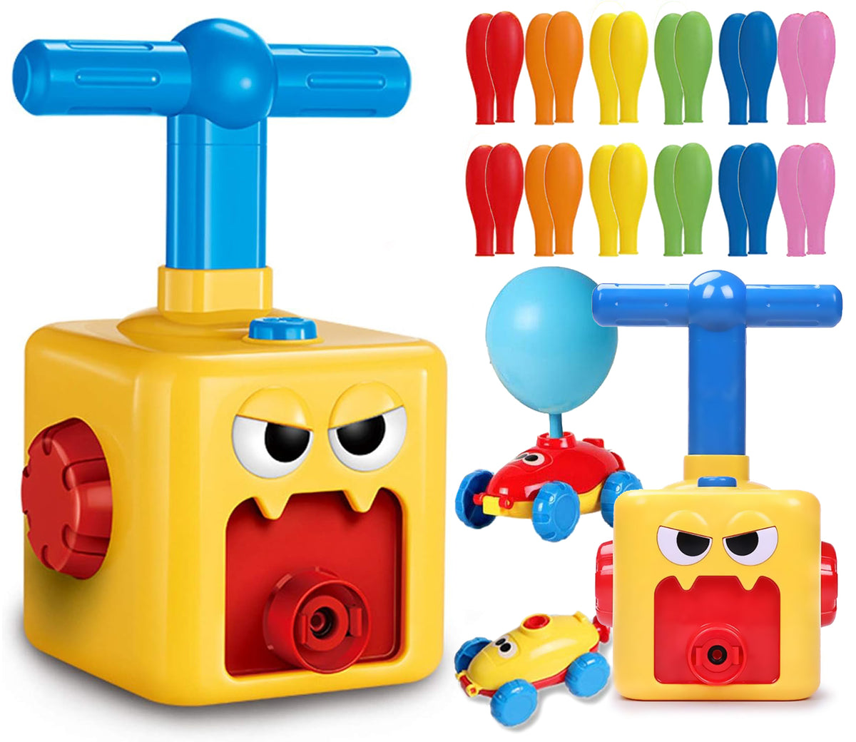 Toyshine Balloon Powered Cars Balloon Racers with Manual Balloon Pump
