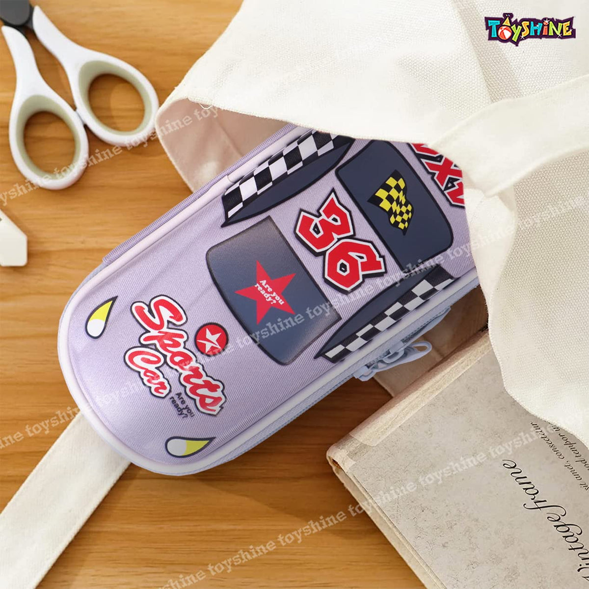 Toyshine Formula Car Pencil Case with multiple compartment Students St
