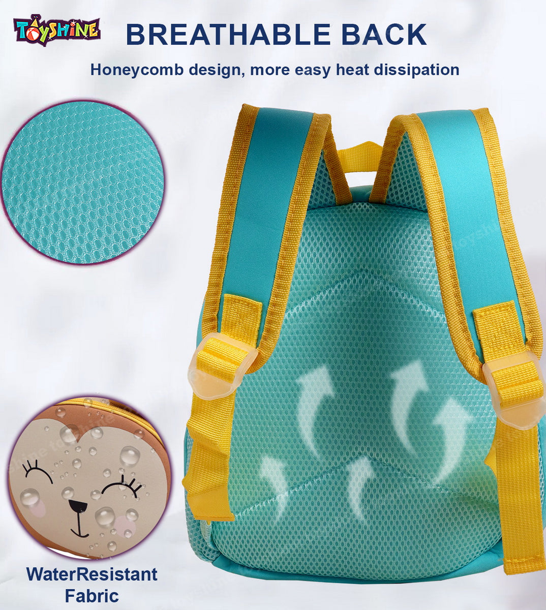 Toyshine 12" Cute Monkey Face Backpack for Kids Girls Boys Toddler Bac
