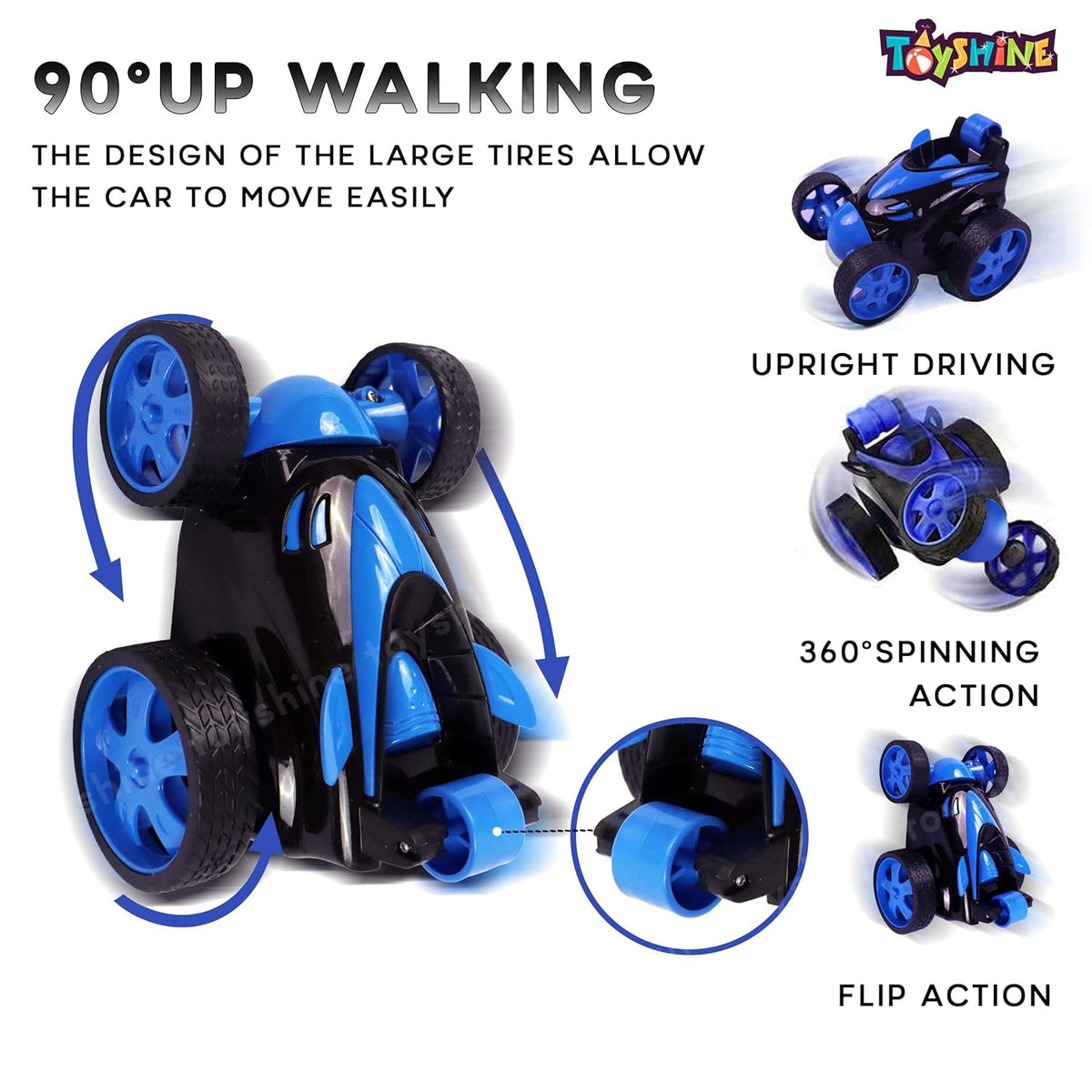 Toyshine 1:24 Scale Remote Control 360° Rotating Rechargeable Radio Co