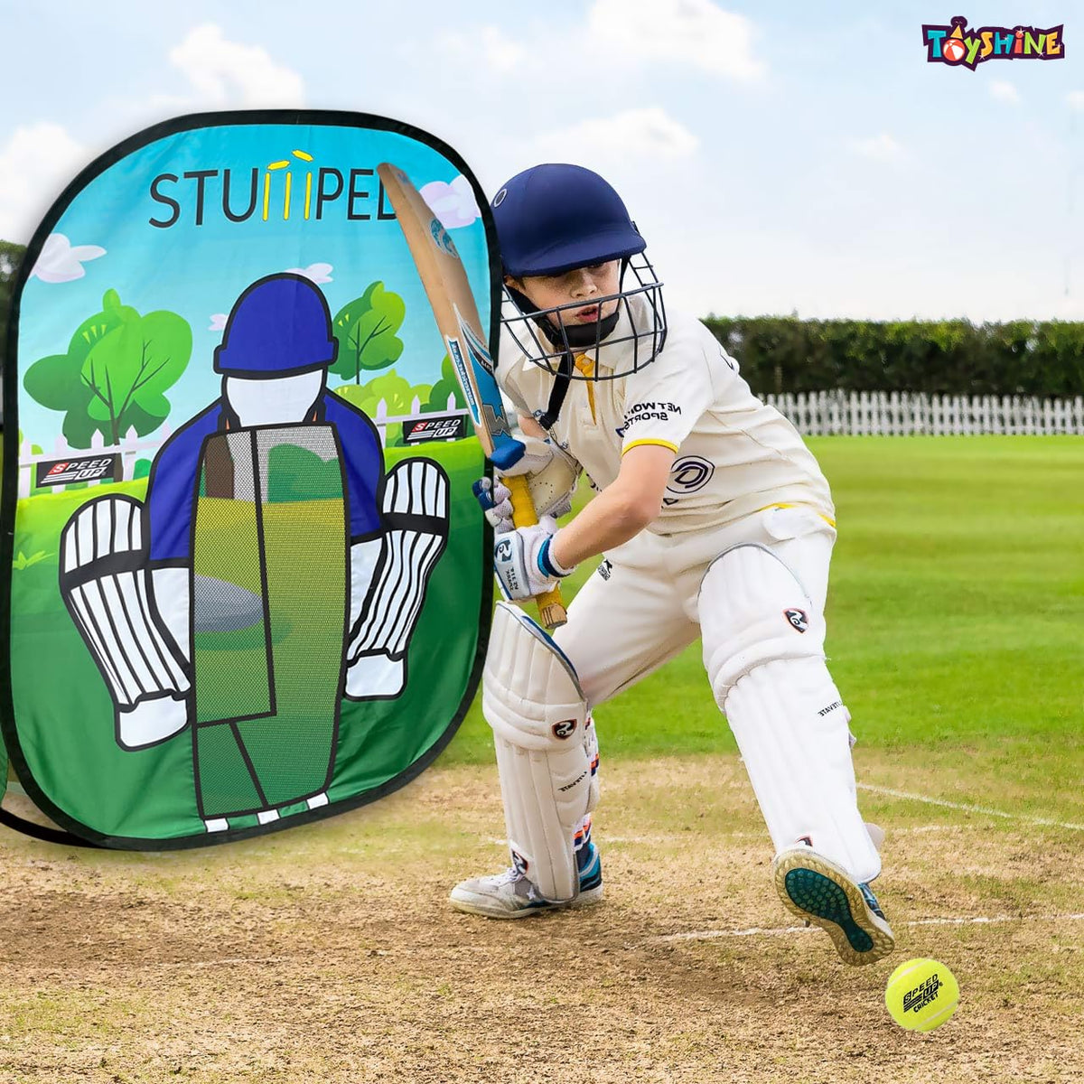 Toyshine Foldable Standing Stumped Cricket Game for Kids Age 4 and Abo