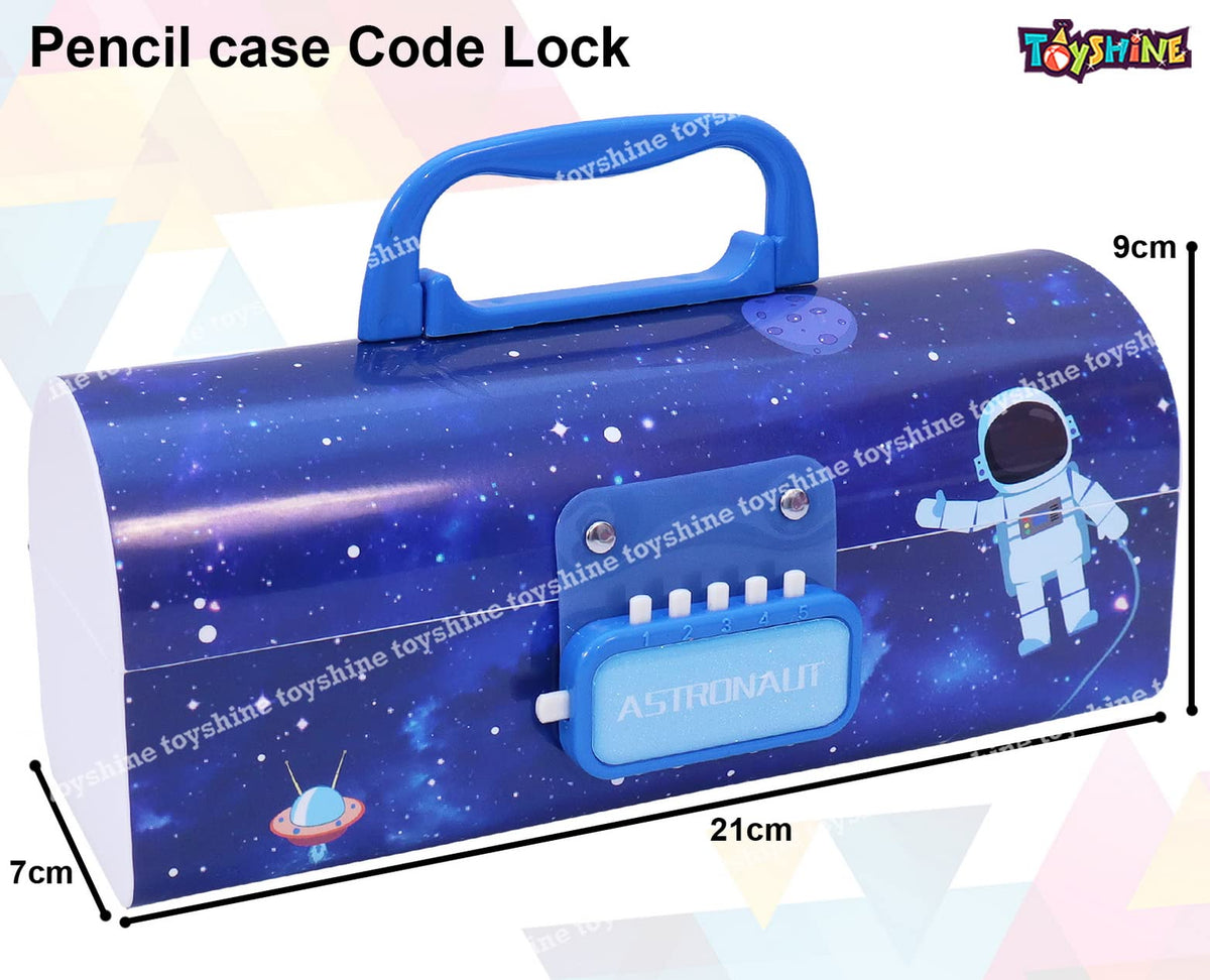 Toyshine Pencil Box with Code Lock Pen Case Large Capacity Multi-Layer