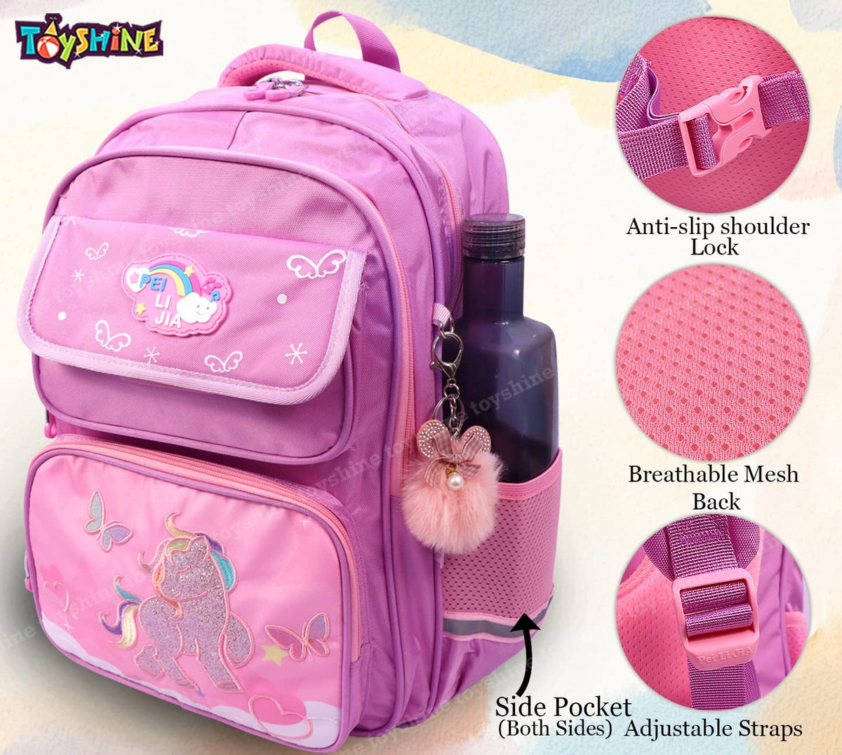 Toyshine Unicorn High School Backpacks for Teen Girls Lightweight Bag