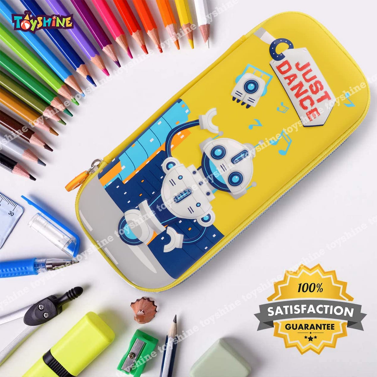 Toyshine Dance Robot Hardtop Pencil Case with Multiple Compartments St